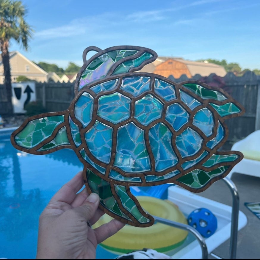 Faux Stained Glass: Sea Turtle | Make Something Studio!